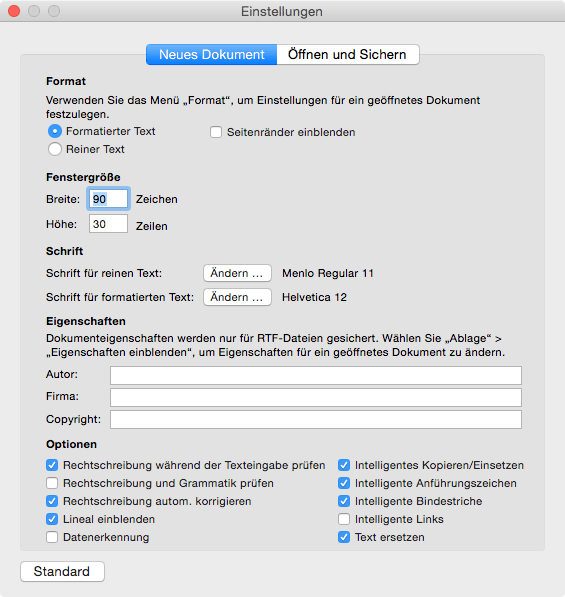 Einfache Textverarbeitung auf dem Mac mit TextEdit